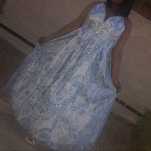 Dresses | Baby Blue Sparkle Formal Dress | Poshmark